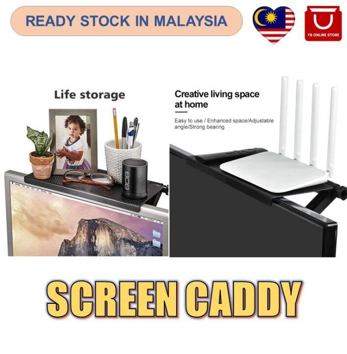 Screen Caddy TV Screen Top Shelf Display Rack Organizer Storage Holder ...