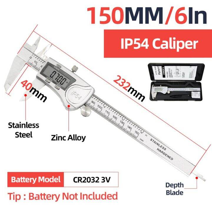 IP54 Calipers Stainless Steel Digital Pachymeter Caliber Measuring ...