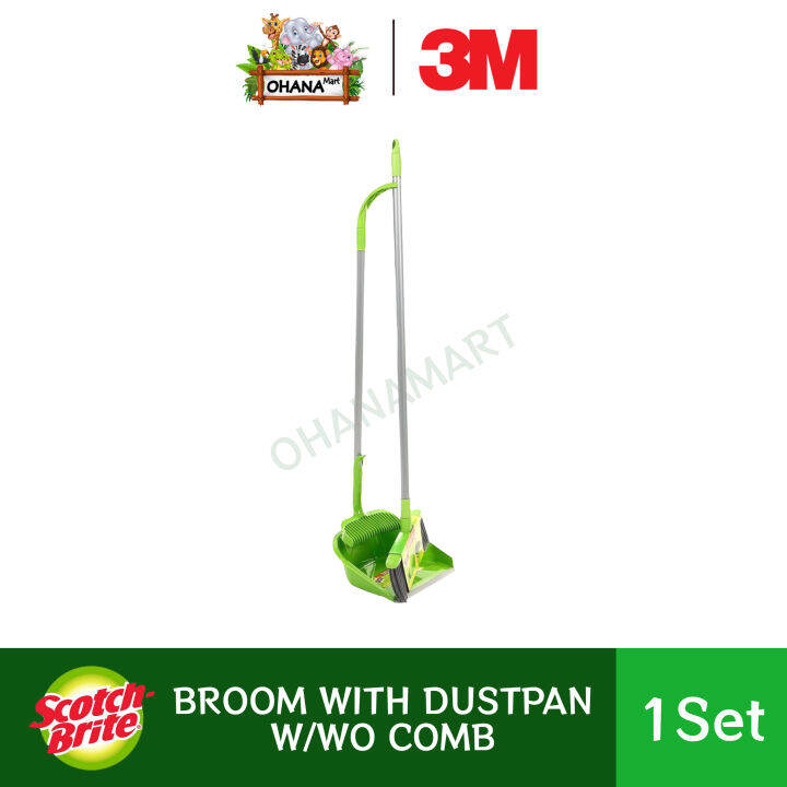 3M Scotch-Brite™ Broom with Dustpan (PLUS Bonus Comb) Super Value Set ...