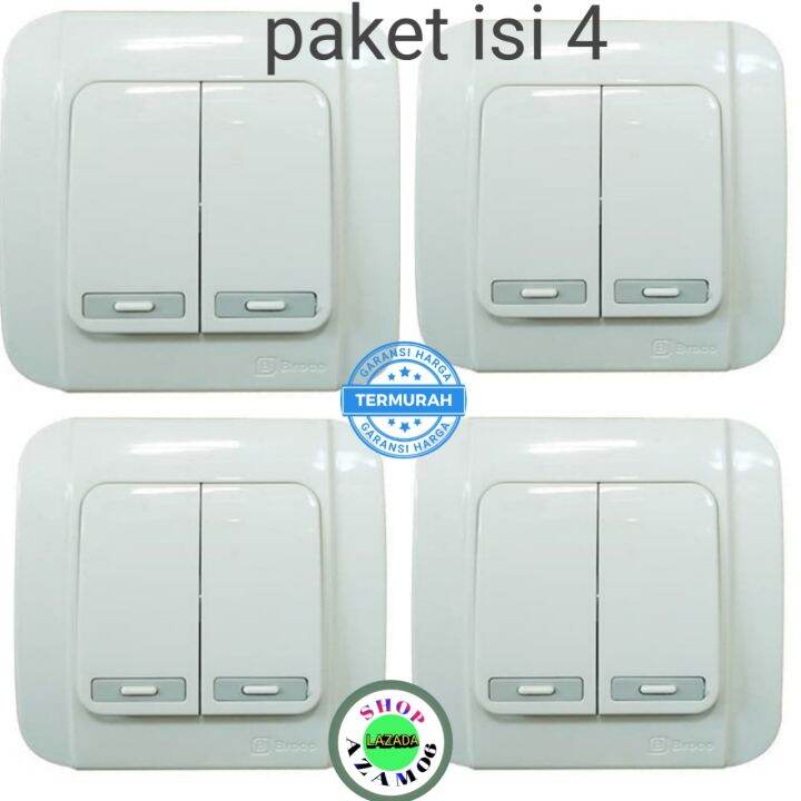 saklar broco galeo seri saklar seri paket isi 4 | Lazada Indonesia