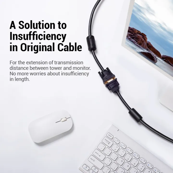 【g7SFCzPy】Vention VGA Extension Cable Male To Female Video Cable 1080P ...