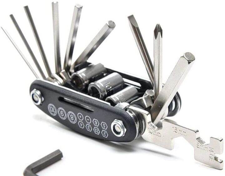Bicycle Tool Kit, Motorcycle Portable 16 in 1 Cycling Multifunctional ...
