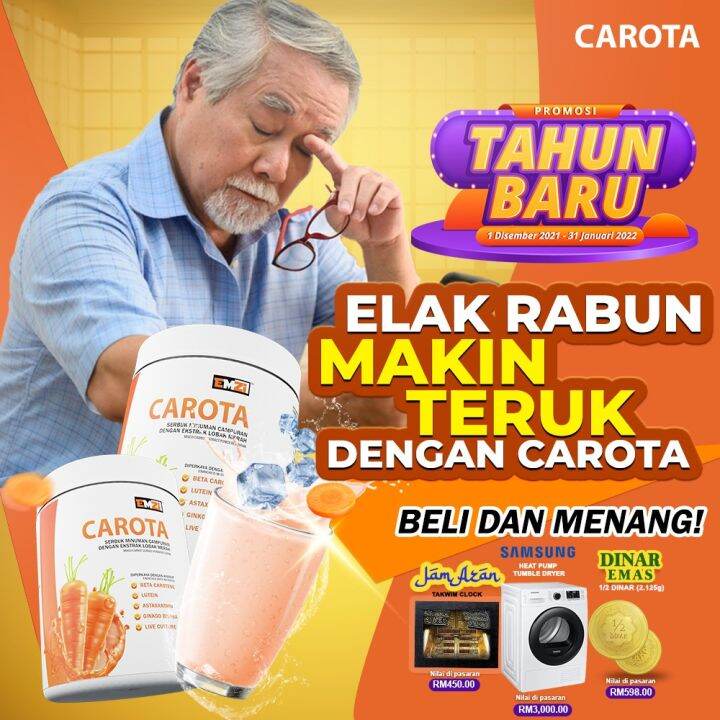 Carota New Flavor Untuk Rabun Silau Mata Jus Carrot Susu Sesuai Untuk ...