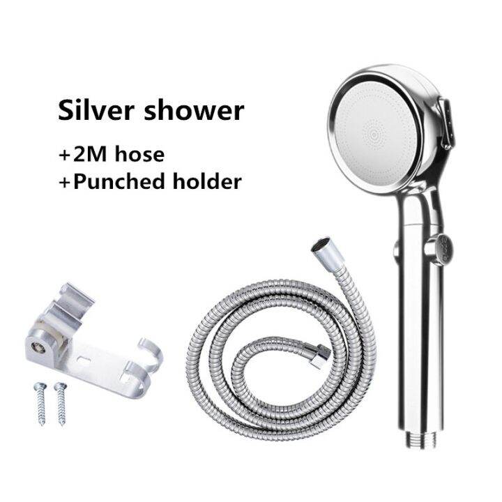 Shower Head High Pressure Water Saving Rainfall Perforated Free Bracket