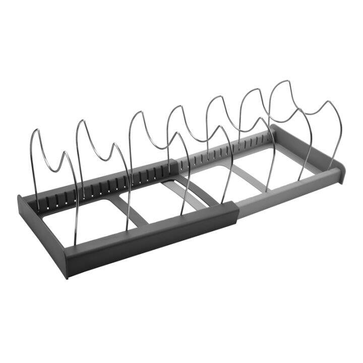 7 Dividers Stainless Steel Kitchen Pot Lid Holder Expandable Pan ...