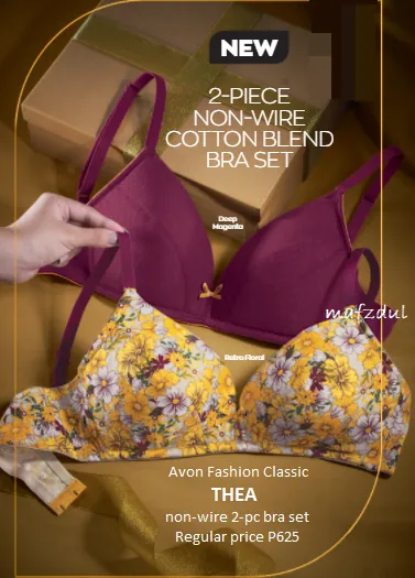 Avon Fashion Classic THEA non-wire 2-pc bra set | Lazada PH