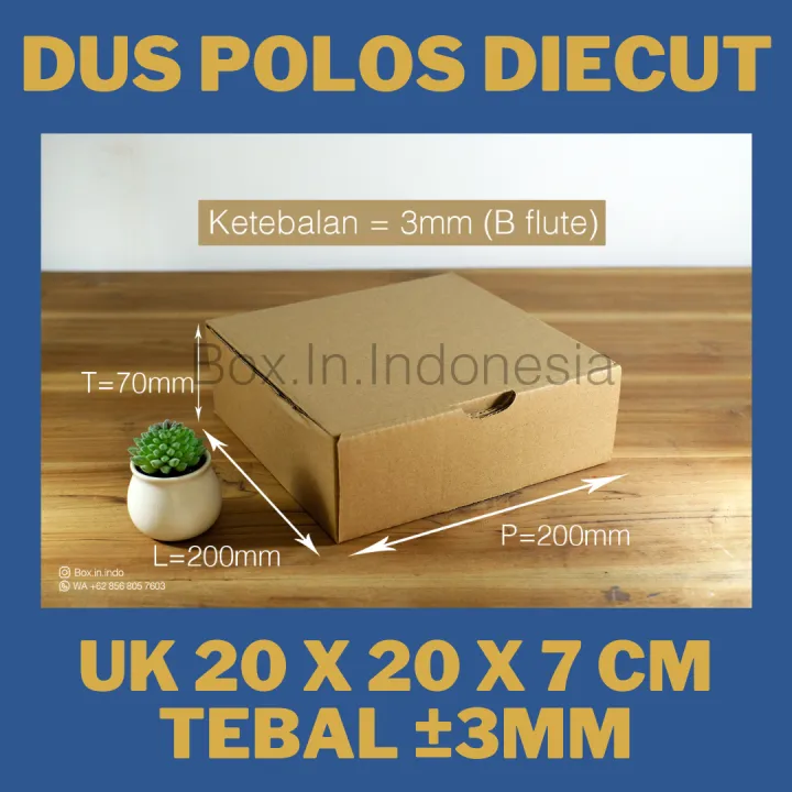 (20 Pcs) Kardus Pizza Baru 20x20x7 cm Box Dus Coklat Packing Polos ...