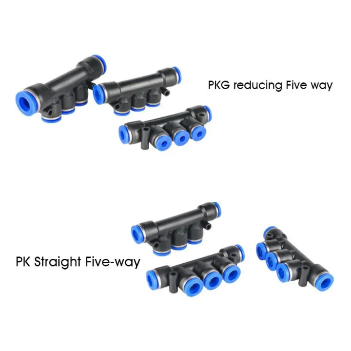 Pneumatic Fitting Air Connector Tube Quick Fittings Water Pipe Push In ...