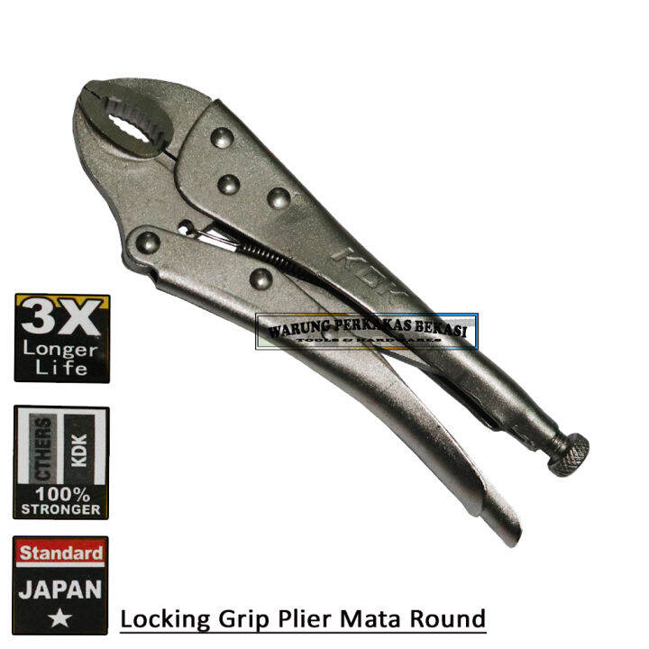 KDK 10in Locking Grip Plier Tang Buaya Lock 10 Inch Model Round Bulat ...
