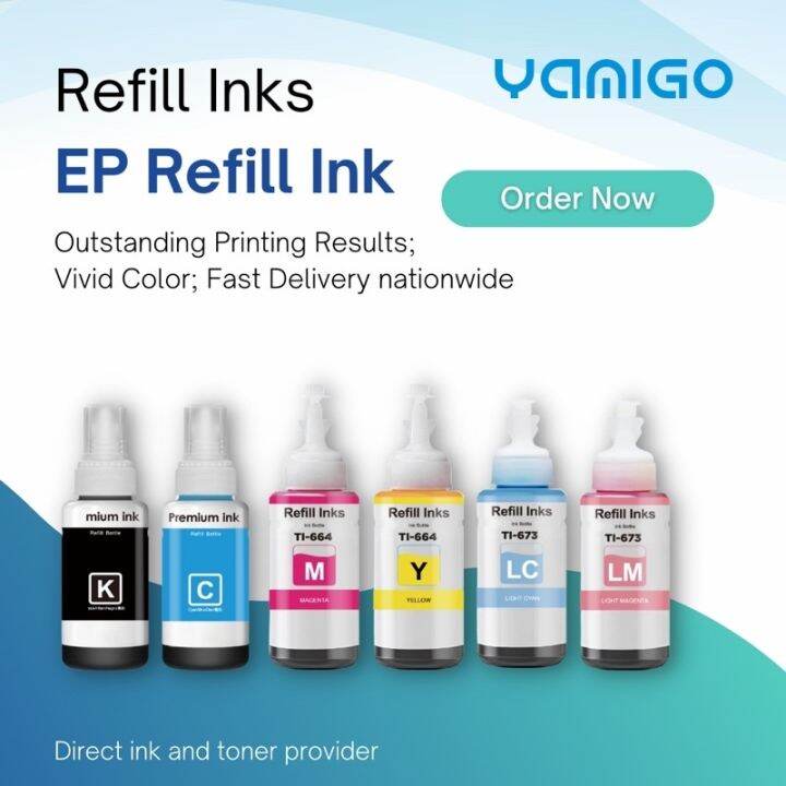 Ink Set! Lahat Colors Compatible Refill Ink 003 001 664 673 Ink Set for ...