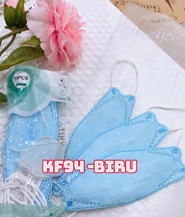 Masker KF94 Warna Dewasa Isi 10 pcs | Masker Kesehatan 4 ply Color ...