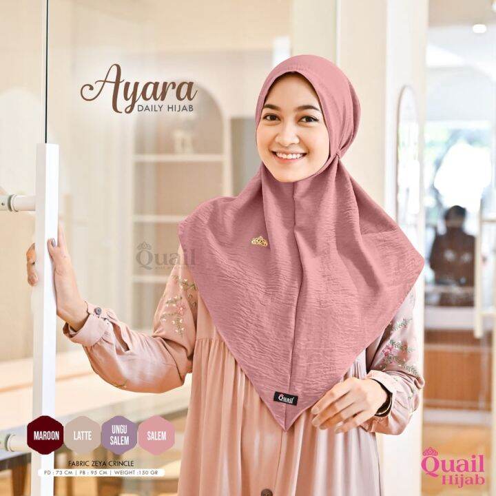 Ayara Daily Hijab Original Quail Hijab Ayara Qua Hijab Instan Quail Ayara Quail | Lazada Indonesia