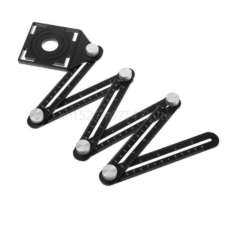 6 Folding Ruler Tile Hole Positioning Multi Template Angle Rulers w ...