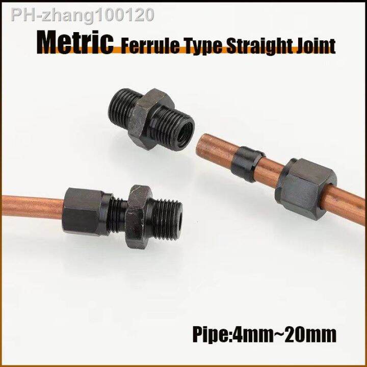 Hydraulic Carbon Steel Ferrule Straight High Pressure Oil Pipe Joint ...