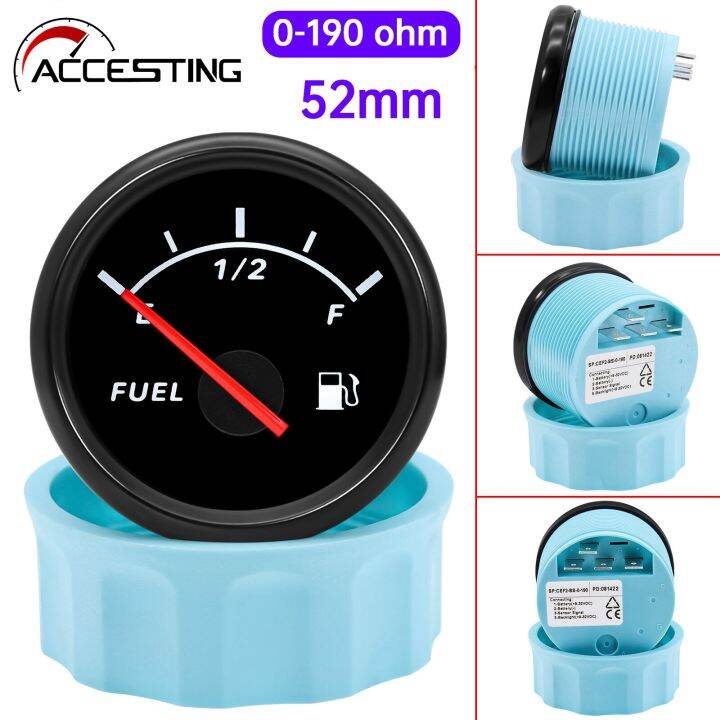 2022 New Color E-1/2-F Pointer Fuel Level Gauge with Red Backlight 0 ...