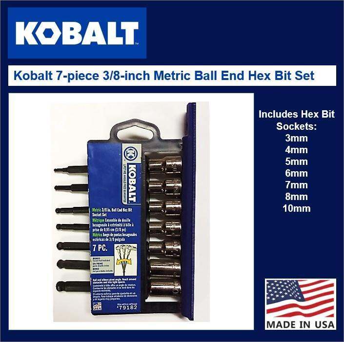 Kobalt 7-piece 3/8-inch Metric Ball End Hex Bit Set - 23733 | Lazada PH