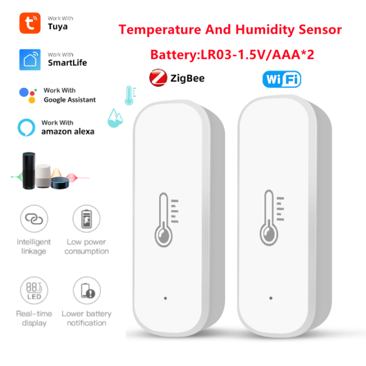 E Life Smart Store Tuya Zigbee Wifi Smart Temperature Humidity Sensor