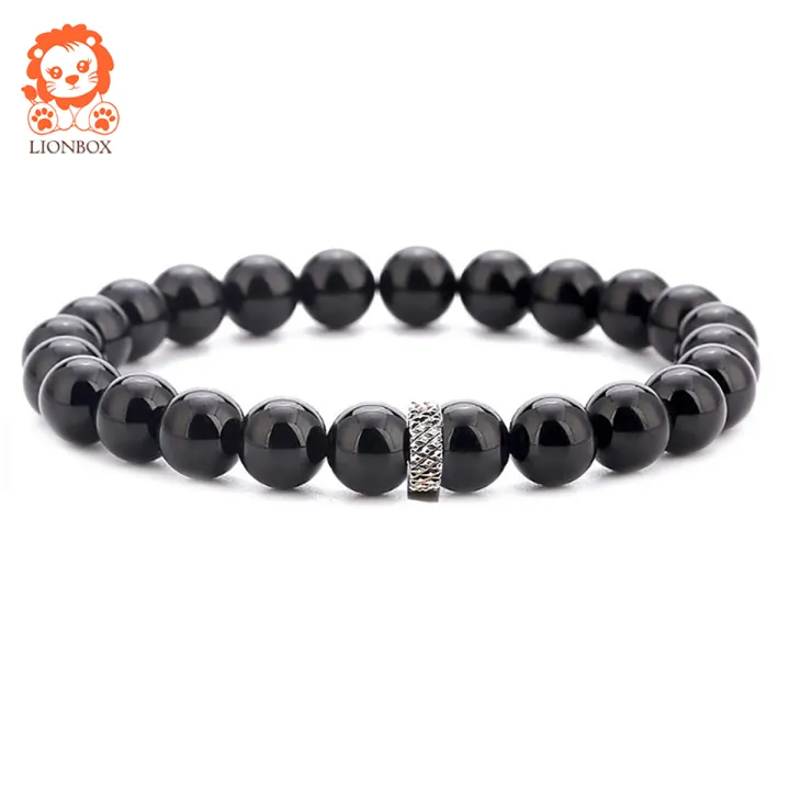 Lionbox สร้อยข้อมือหินธรรมชาติ แต่งจี้ กำไลหิน เสริมดวง เครื่่องราง ...