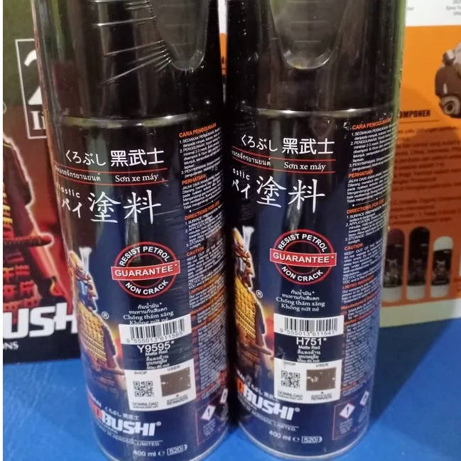 Cat Semprot Samurai Paint Kurobushi Pilox Pilok Warna Matte Red Merah Doff Dop (400ml) Honda ...