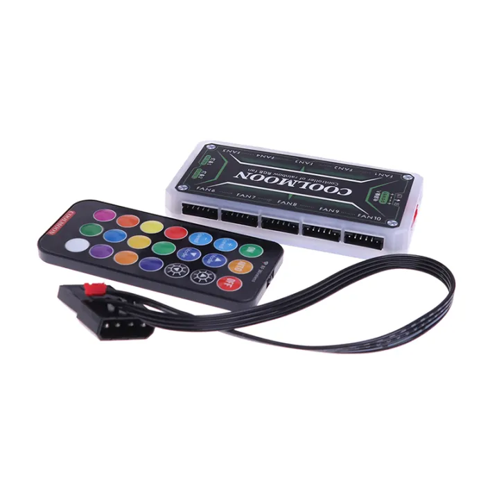【Flash Sale】12cm Remote Control Computer Case Fan RGB Controller PC ...