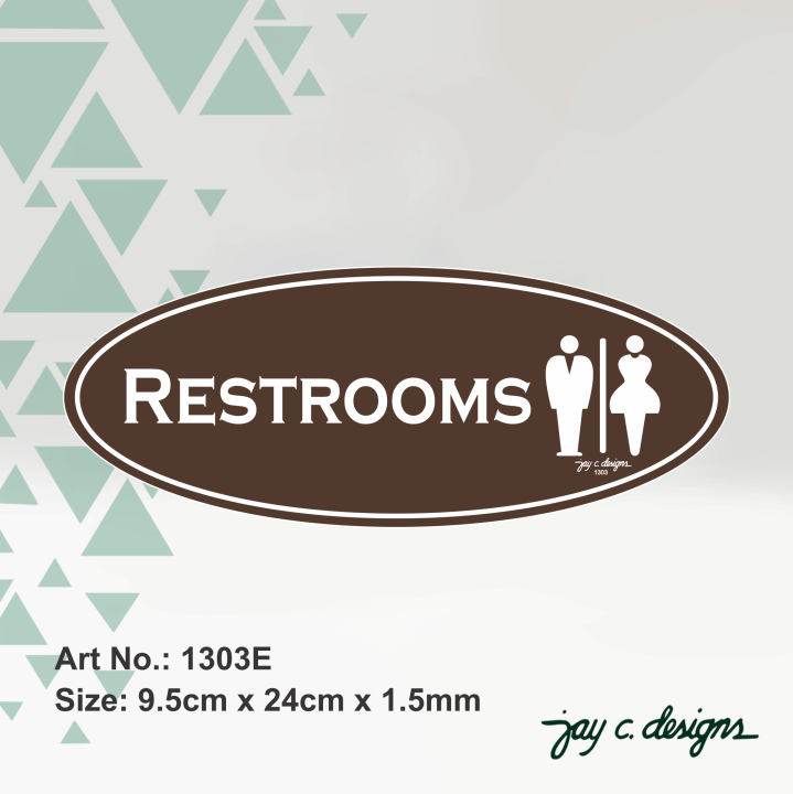 Acrylic Signage Restroom Sign Jay C. Designs 1303 | Lazada PH