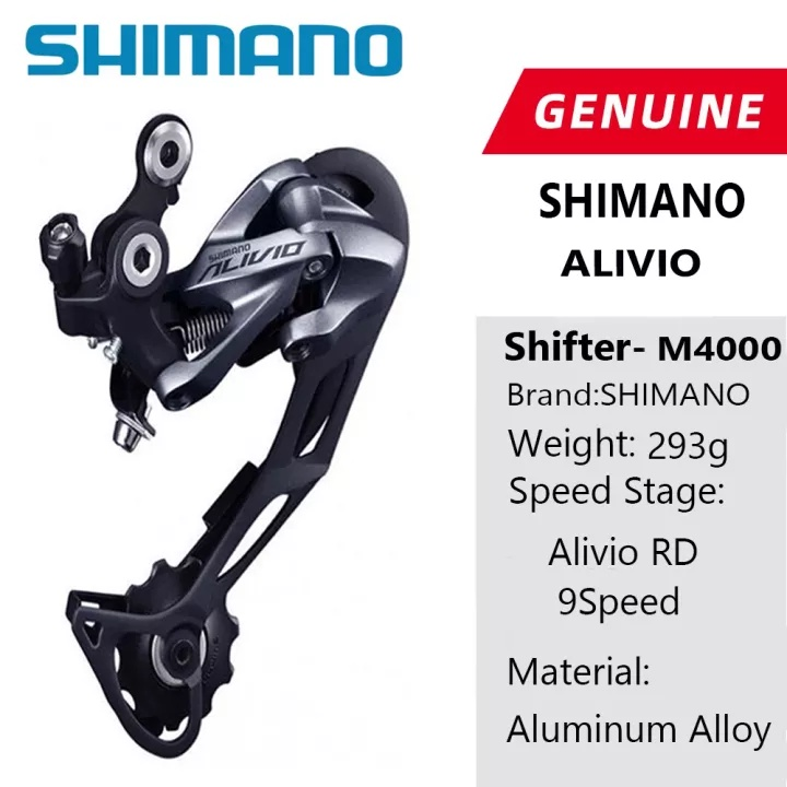 SHIMANO Alivio (M4000 9 Speed) Shifter Groupset Rear Derailleur Rd MTB Mountain Bikes Bicycle ...