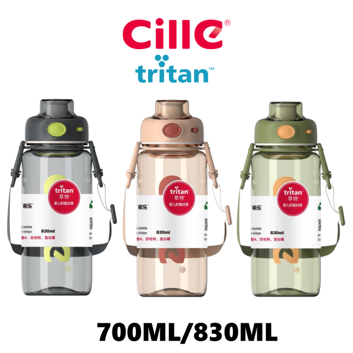 Cille Water Bottle Tritan BPA-Free Plastic Water Bottle With Handle Botol Air Plastik XL-2212 / ...