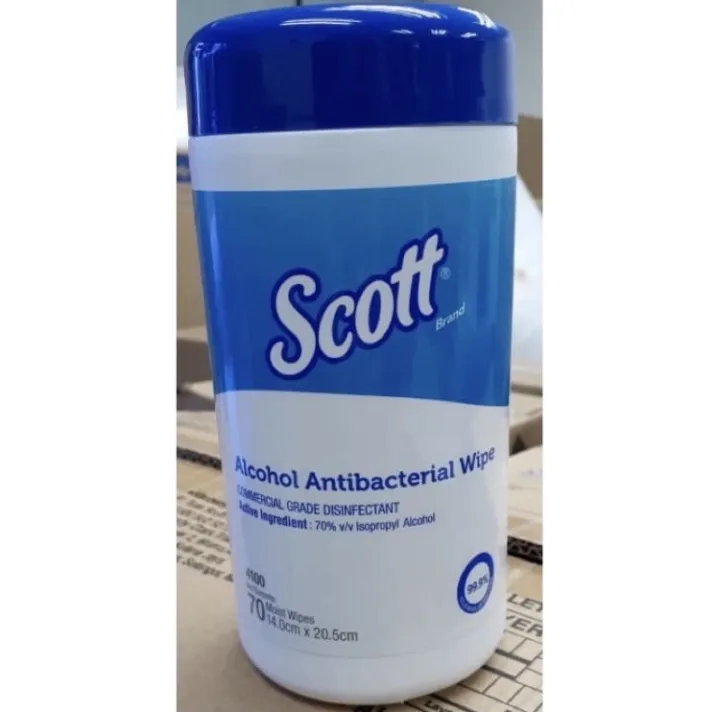 SCOTT Alcohol Antibacterial Wipers (4100)- 70sheets | Lazada