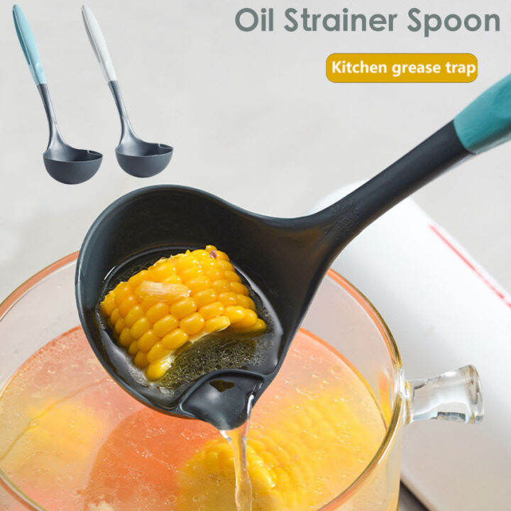 Oil Strainer Spoon Strainer Spoon Kitchen Oil Separator Oil Water ...