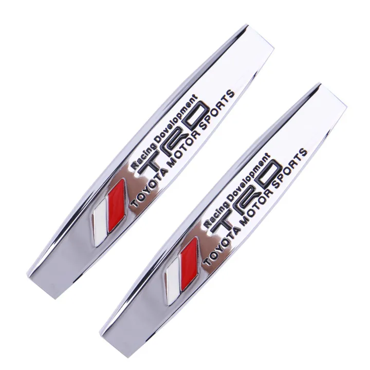 2*pcs Car 3D Alloy Sticker Badge Decal Emblems Metal Car Side Fender ...