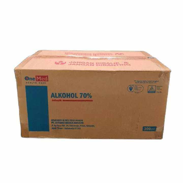 ALKOHOL 70% ONEMED 300ML PER KARTON ISI 24 BOTOL ALKOHOL PEMBERSIH LUKA ...