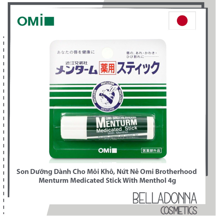 Son Dưỡng Dành Cho Môi Khô Và Nứt Nẻ Omi Brotherhood Menturm Medicated ...
