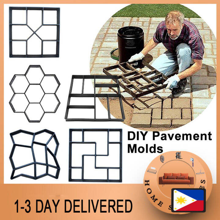 DIY Molding Patio Walk Maker Reusable Concrete Cement Stone Design ...