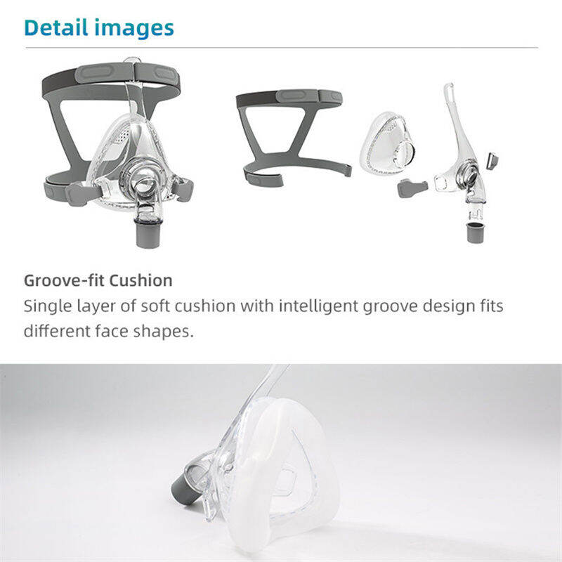F5/F5A CPAP Mask สำหรับ CPAP Auto CPAP BPAP หมอน Full Face Mask วัสดุ ...
