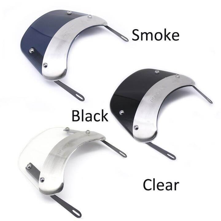 Motorcycle 5-7 inch Windshield Retro Cafe Racer Headlight Windscreen ...