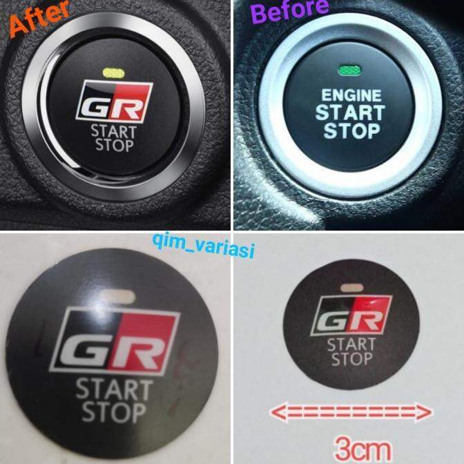 Emblem Stiker Sticker Tombol Engine Start Stop GR Sport Toyota Raize ...