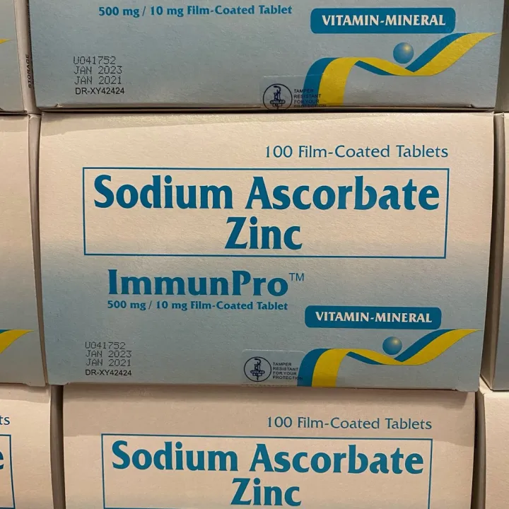 ImmunPro Sodium Ascorbate Zinc 500mg - 100 tabs per box | Lazada PH