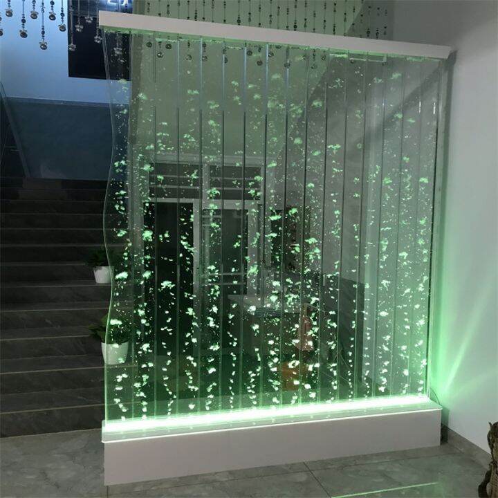 Large water curtain wall flowing water screen acrylic bubble water ...