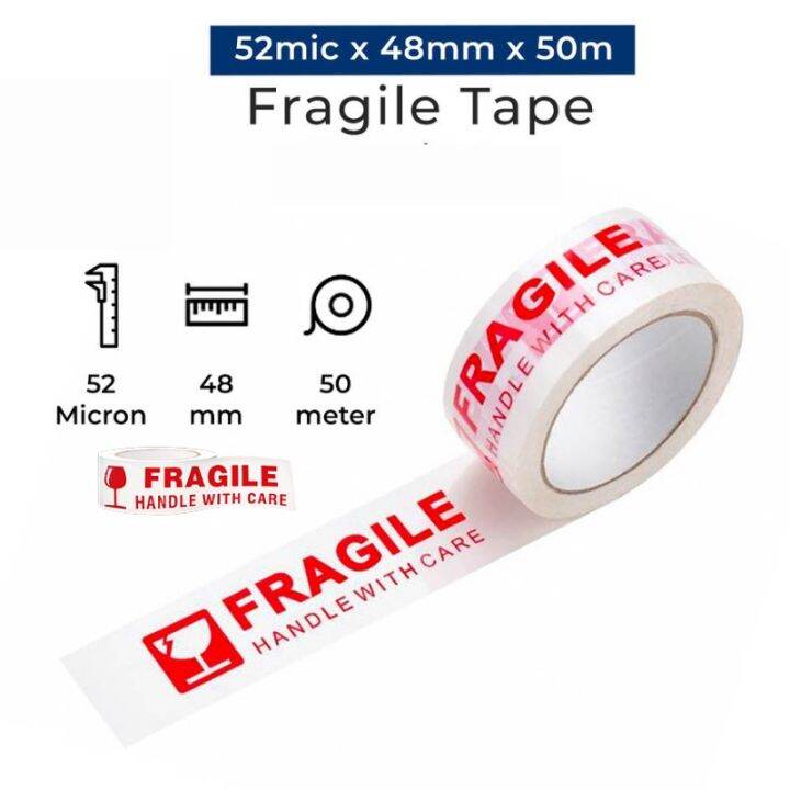 Fragile OPP Tape 48 MM x 50M x 52 Micron | Lazada Singapore