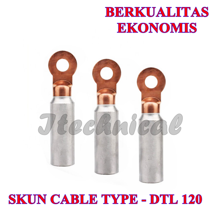 KABEL SKUN BIMETAL ALCU DTL-2 120mm - CABLE LUG ALCU DTL 120mm | Lazada ...