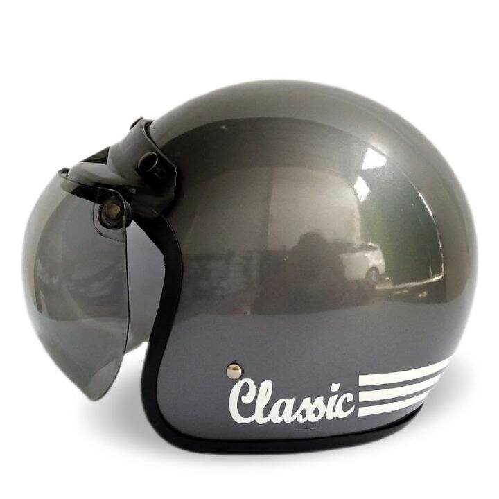 Helm Bogo Classic Garis Pria wanita Dewasa x Helm Retro Identik ...