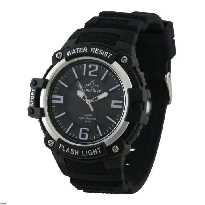 UniSilver TIME Men's Black Analog Rubber Watch KW3259-1001 | Lazada PH