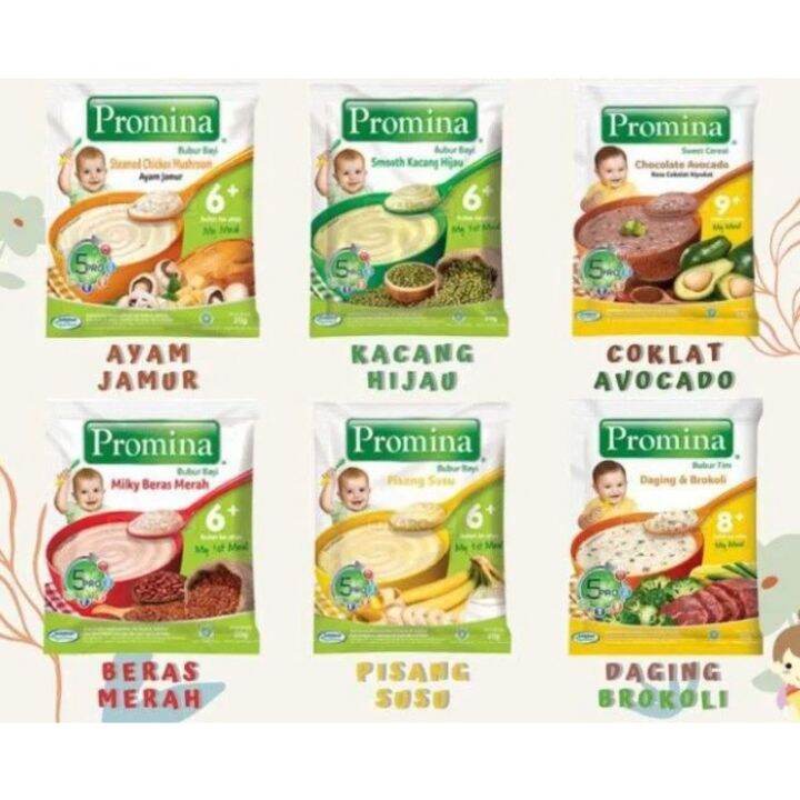 Bubur Promina sachet 6+ kemasan 20 gram | Lazada Indonesia