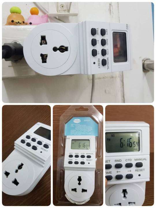 TECSTAR Weekly Digital Timer เครื่องตั้งเวลาเปิด ปิดไฟ/ เครื่องใช้ไฟฟ้า ...