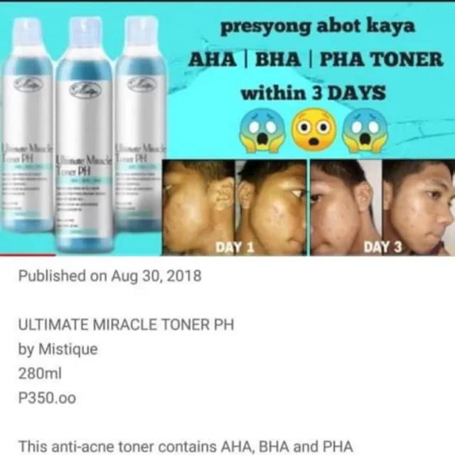 Ultimate Miracle Toner PH | Lazada PH