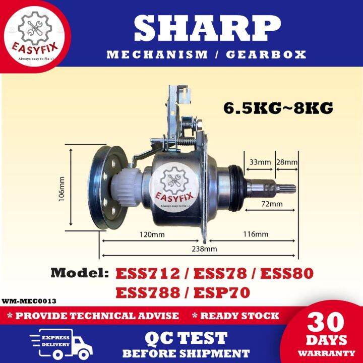 ESS712 / ESS78 / ESS80 / ESS788 / ESP70 SHARP WASHING MACHINE MECHANISM ...