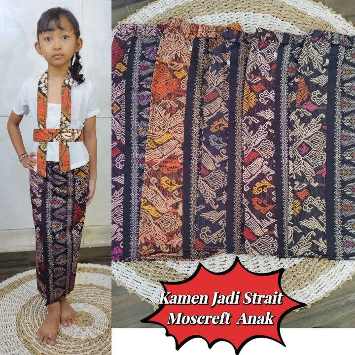Rok atau kamen mocreft anak strait motif songket bali rok panjang rok ...
