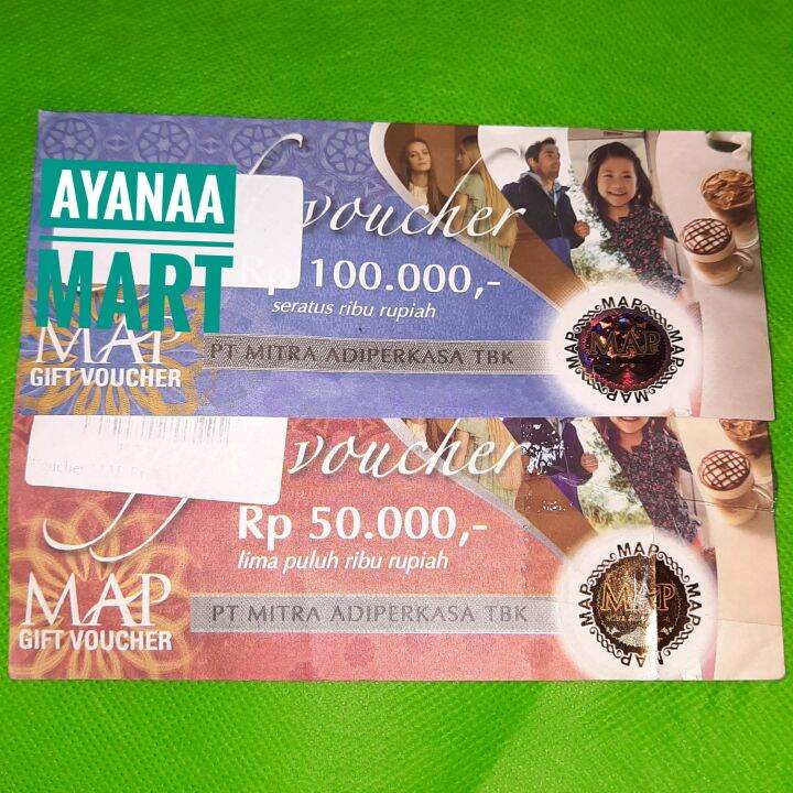 voucher map 50.000 /100.000 vocer fisik | Lazada Indonesia
