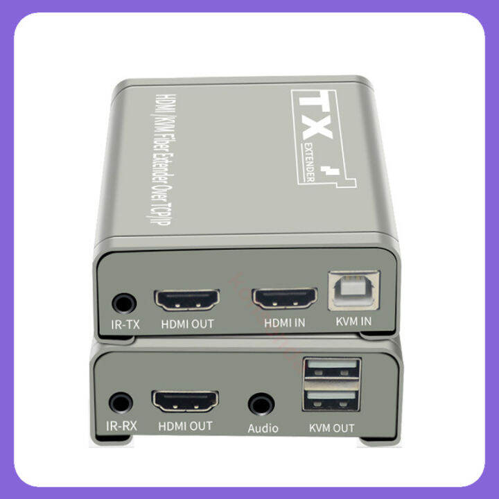 1080P HDMI KVM Extender Over IP Via Single Cat6 to 250M HDMI USB KVM ...