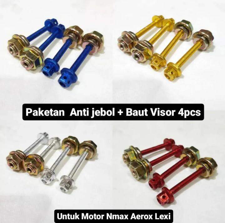 BAUT PROBOLT VISOR 4 PCS DRAT 8 NMAX LEXI AEROX + BAUT ANTI JEBOL SET 4 ...